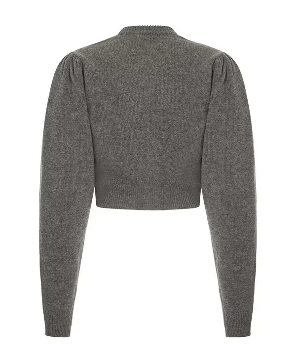 Alessandra Rich Cropped Cardigan With Argyle Detail
