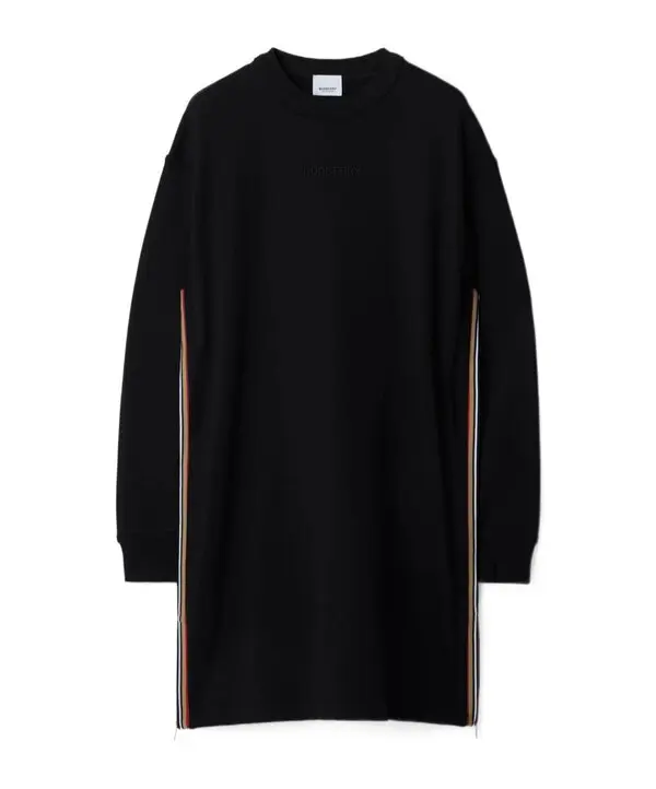 Burberry Sweater Style Long-sleeved Dress - Black