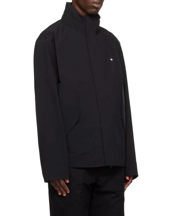 Stone Island Logo Embroidered High-neck Jacket