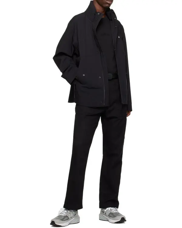 Stone Island Logo Embroidered High-neck Jacket