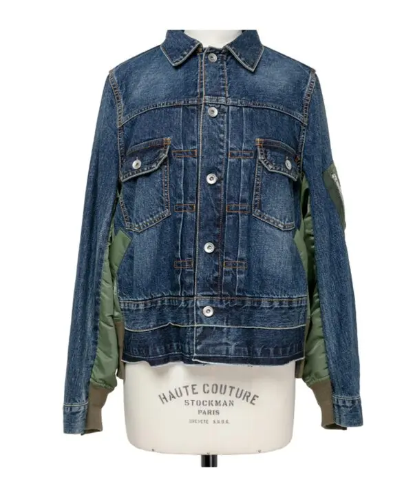 Sacai Patch Pocket Denim Jacket - Blue