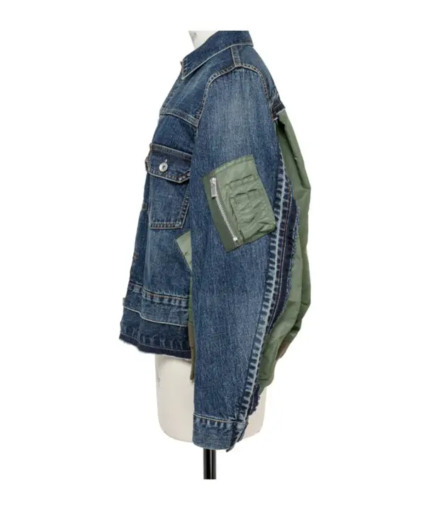 Sacai Patch Pocket Denim Jacket - Blue