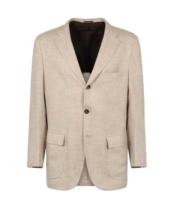 Kiton Single-breasted Tailored Blazer - Nude