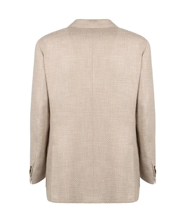 Kiton Single-breasted Tailored Blazer - Nude