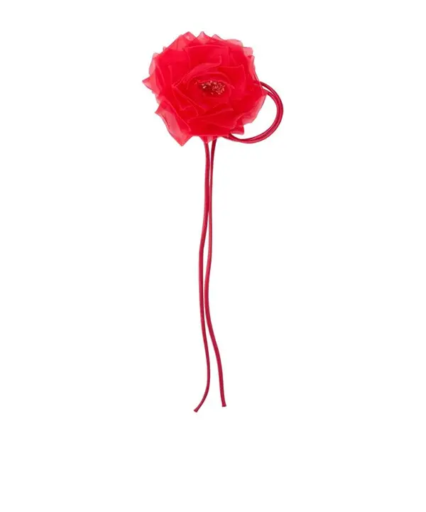 Max Mara Flower Brooch - Red