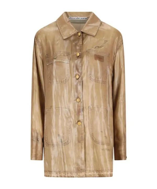Alexander Wang Trompe L'oeil Print Shirt - Nude