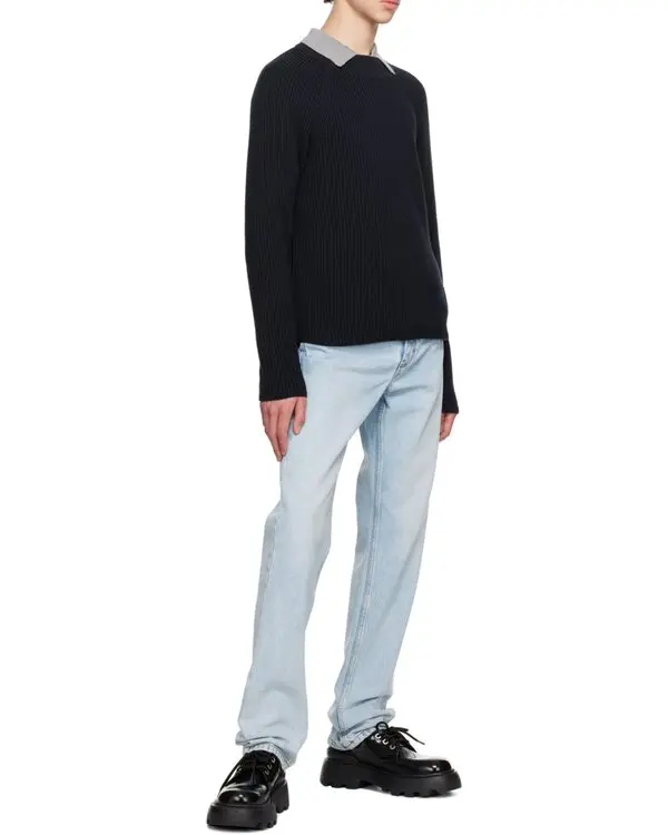 AMI Paris Crewneck Knitted Jumper - Black