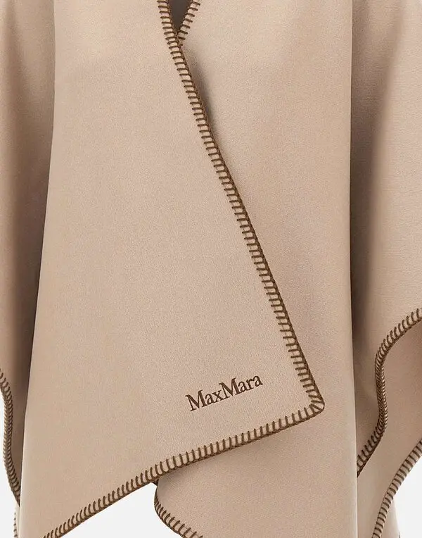 Max Mara Colomba Belted Cape - Beige