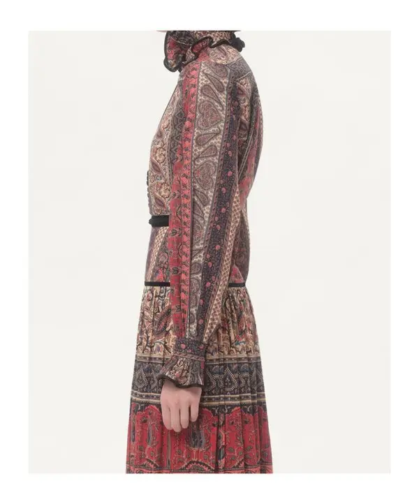 Valentino Garavani Voyage Imaginaire Printed Ruffled Lamé Muslin Shirt