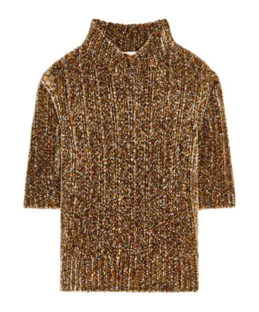 Dries Van Noten Mock Neck Short-sleeved Sweater