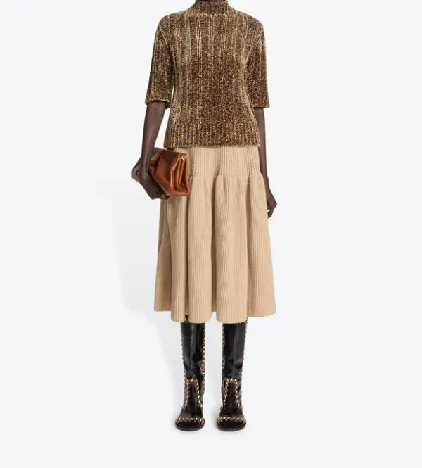 Dries Van Noten Mock Neck Short-sleeved Sweater