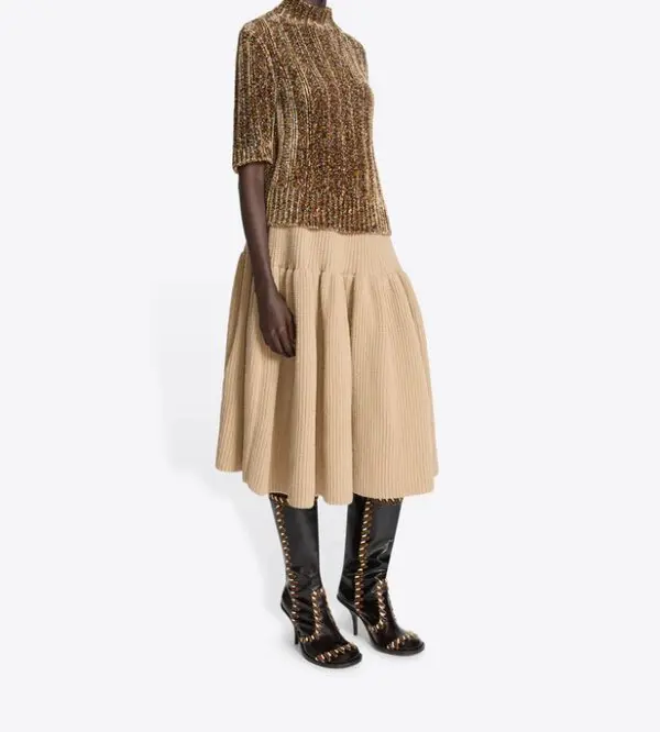 Dries Van Noten Mock Neck Short-sleeved Sweater