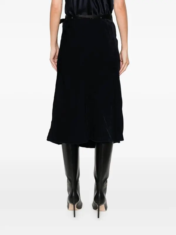 FORTE_FORTE Velvet Sarong Skirt - Notte
