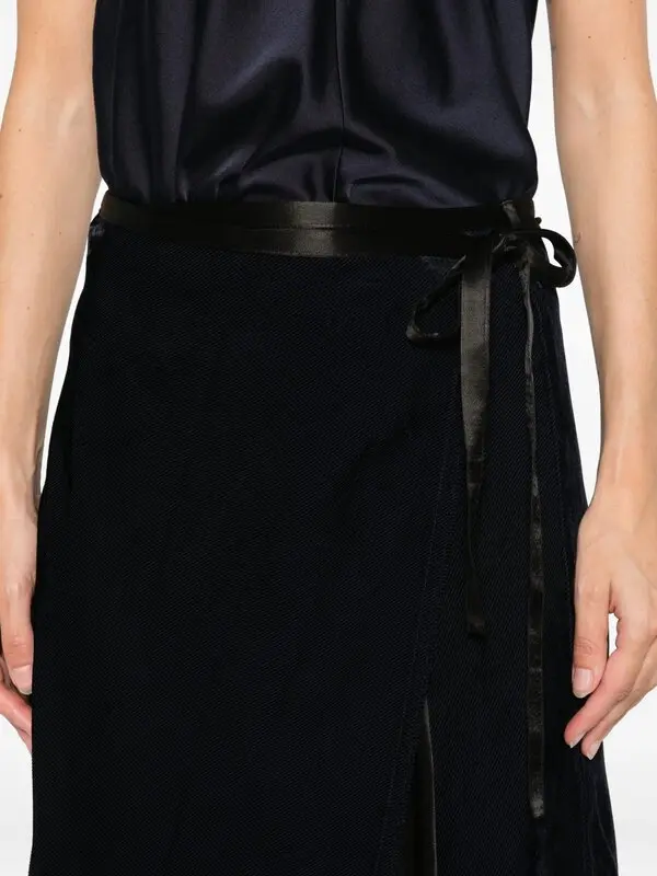 FORTE_FORTE Velvet Sarong Skirt - Notte