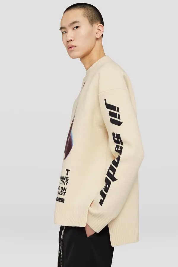 JIL SANDER Cherry Printed Woolen Jumper