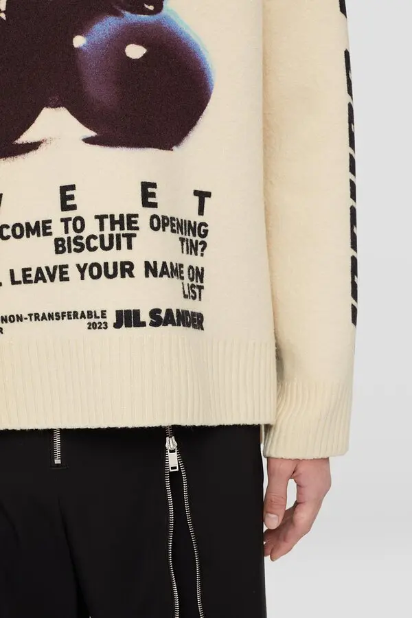 JIL SANDER Cherry Printed Woolen Jumper