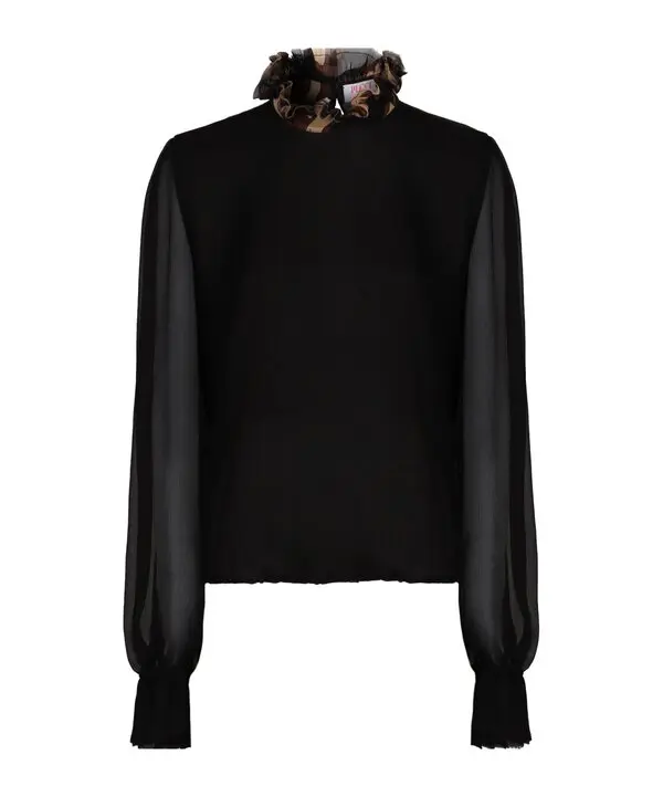 Emilio Pucci Ruffled Collar Silk Blouse