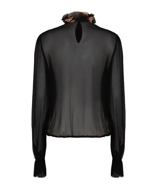 Emilio Pucci Ruffled Collar Silk Blouse