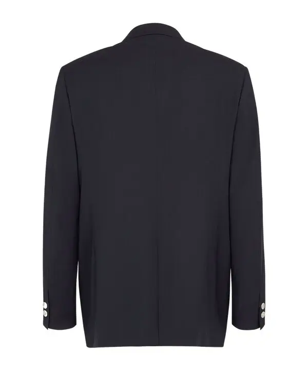 Fendi Double-breasted Embroidered Crest Jacket