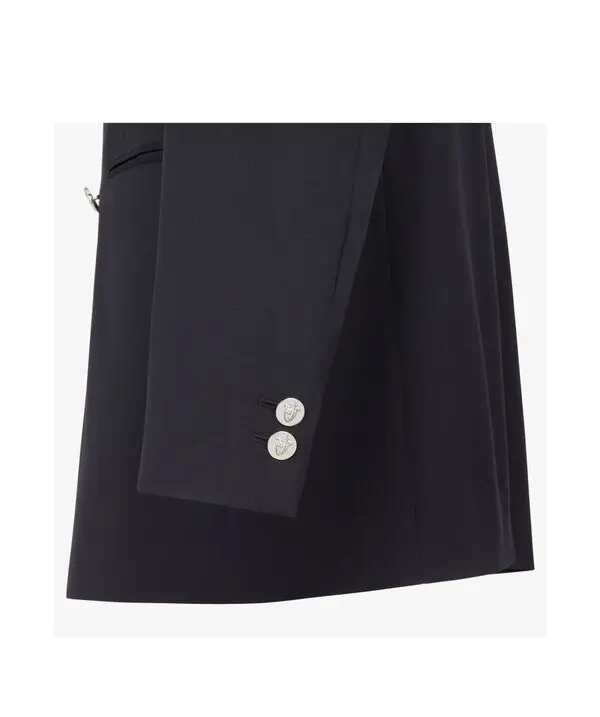 Fendi Double-breasted Embroidered Crest Jacket