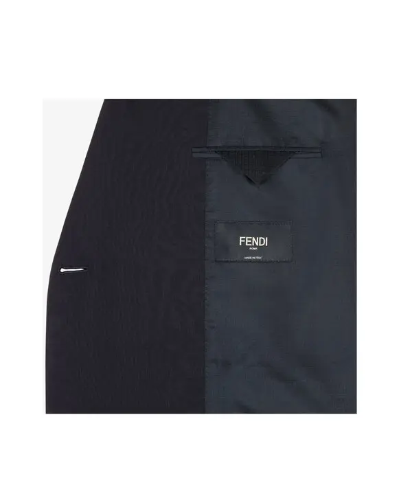 Fendi Double-breasted Embroidered Crest Jacket