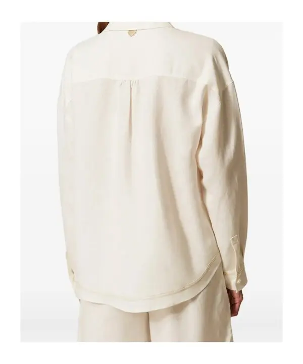 TWINSET Long Sleeve Embroidered Shirt - No