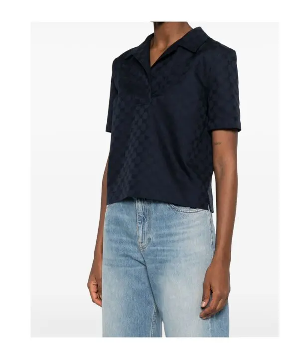 Gucci Gg Embossed Short-sleeve Polo Shirt