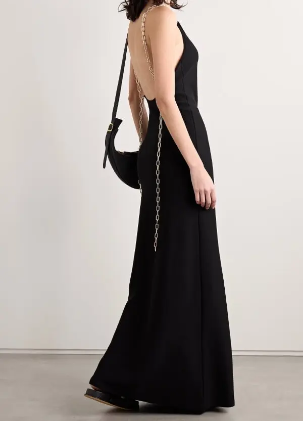 Gabriela Hearst Sleeveless Silk Dress With Chain Straps