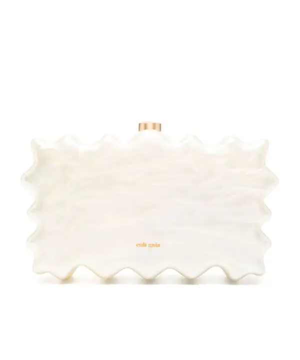 Cult Gaia Paloma Serrated Clutch Bag - Ivory