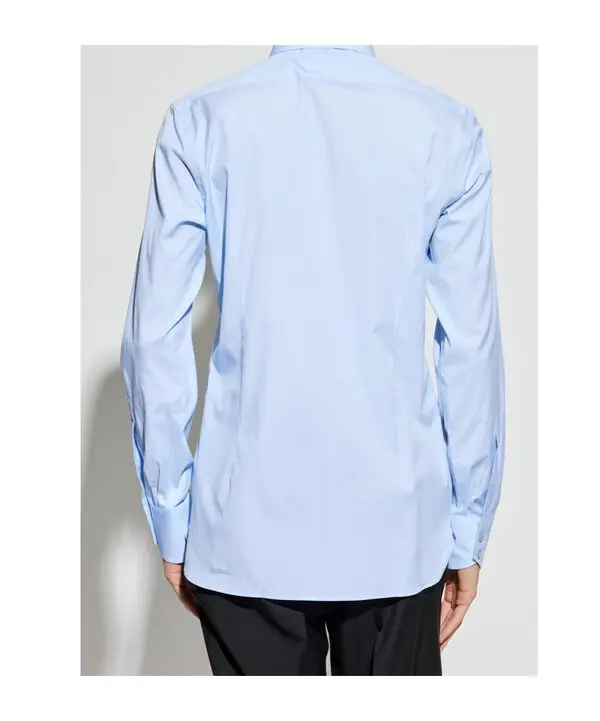 TOM FORD Poplin Slim Fit Shirt - Blue