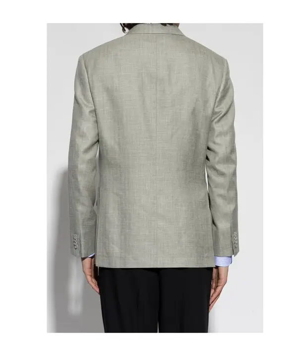 Brioni Peak-lapel Double-breasted Blazer - Gray