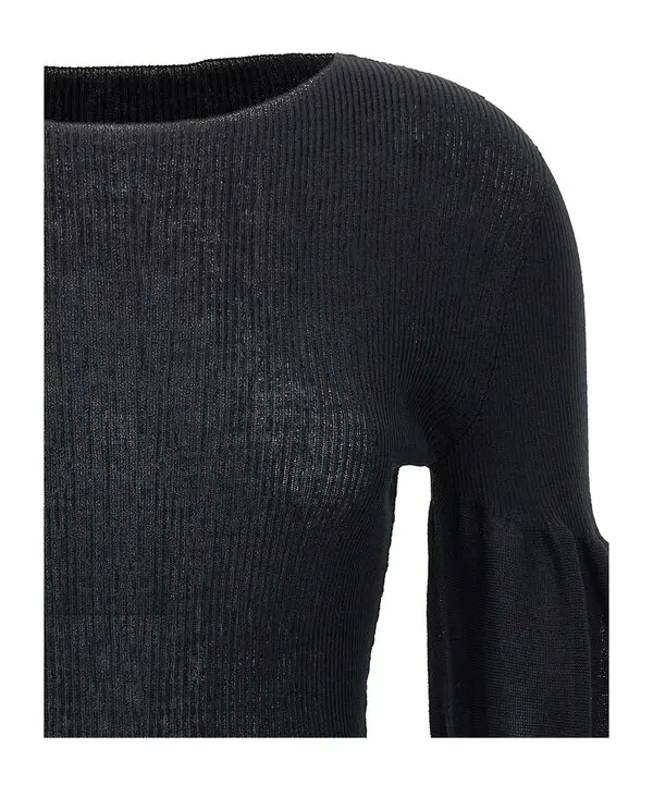 Issey Miyake Assemblage Puff-sleeved Top - Black