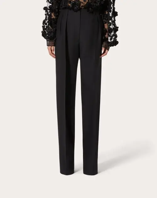 Valentino Garavani Crepe Couture Tailored High-rise Trousers