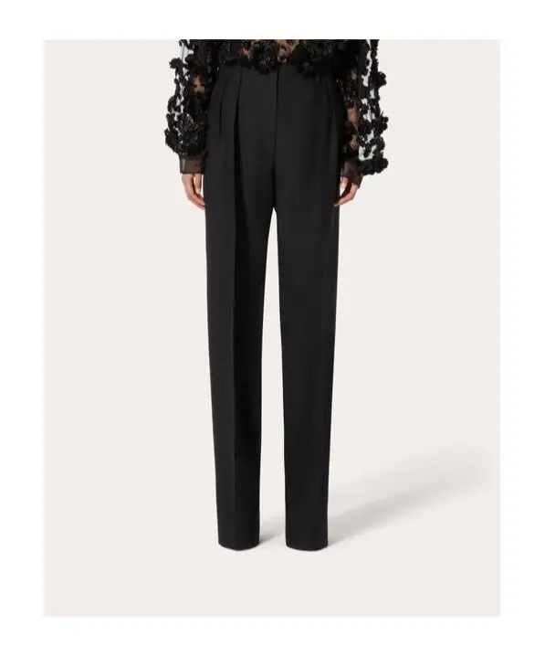 Valentino Garavani Crepe Couture Tailored High-rise Trousers