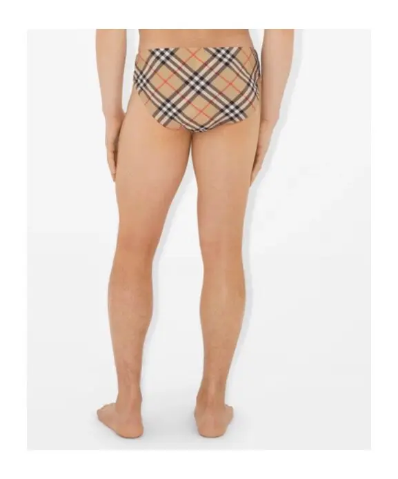 Burberry Check Drawstring Swim Shorts