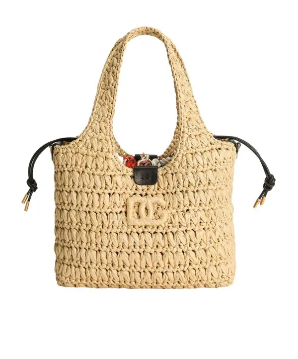 Dolce & Gabbana Woven Raffia Tote Bag