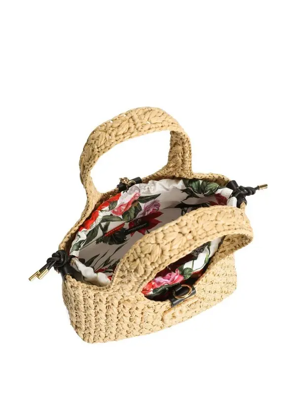 Dolce & Gabbana Woven Raffia Tote Bag