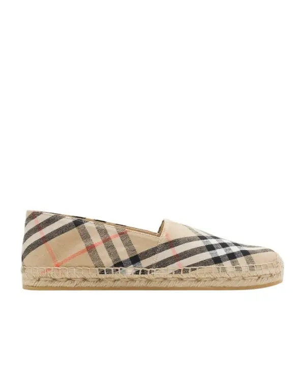 Burberry Check Mews Slip-on Espadrilles - Sand