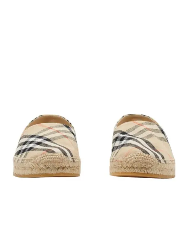 Burberry Check Mews Slip-on Espadrilles - Sand