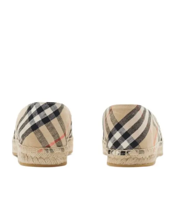 Burberry Check Mews Slip-on Espadrilles - Sand