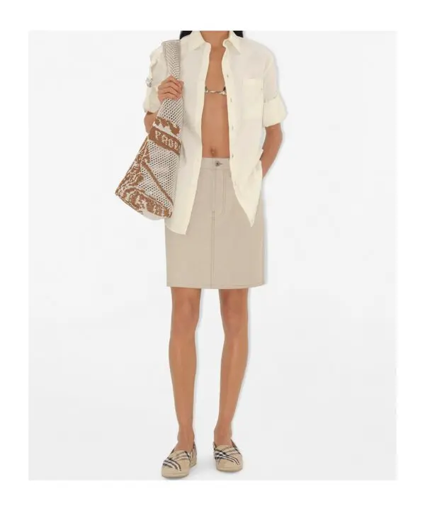Burberry Check Mews Slip-on Espadrilles - Sand