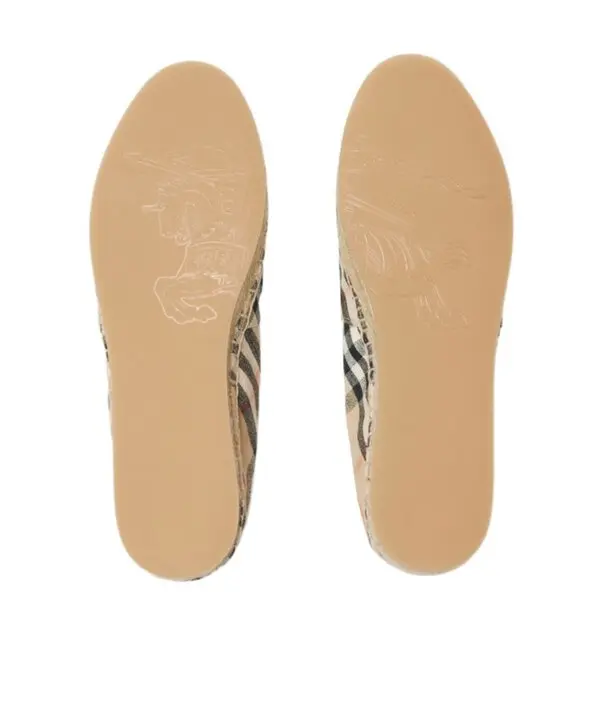 Burberry Check Mews Slip-on Espadrilles - Sand
