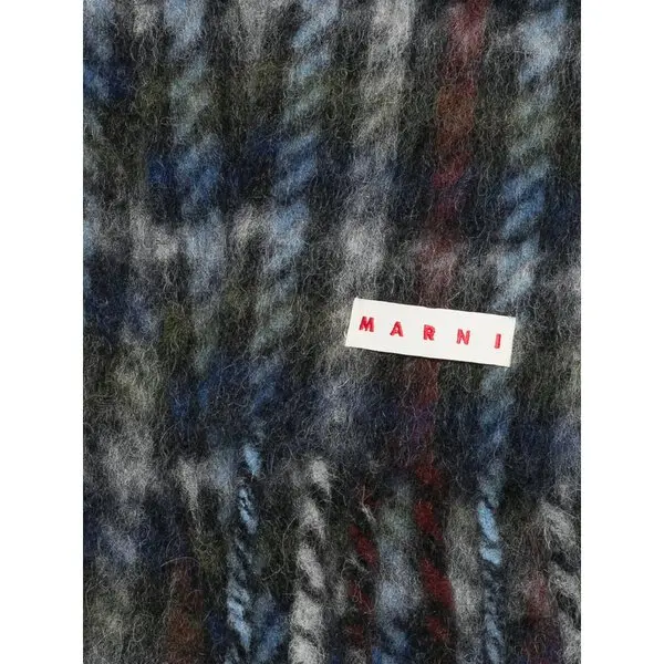 Marni Logo-patch Scarf - Black