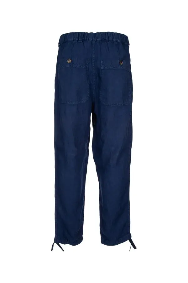 Brunello Cucinelli Dyed Linen Straight-leg Trousers With Drawstring Hem
