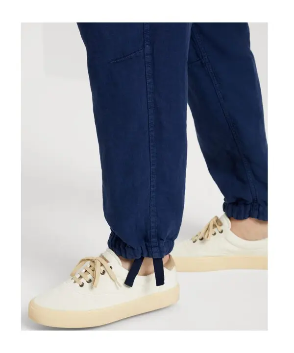 Brunello Cucinelli Dyed Linen Straight-leg Trousers With Drawstring Hem