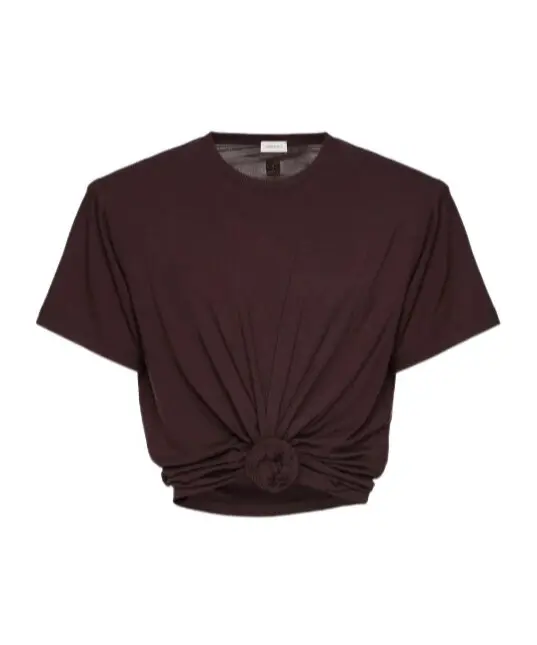 Magda Butrym Knotted T-shirt - Brown
