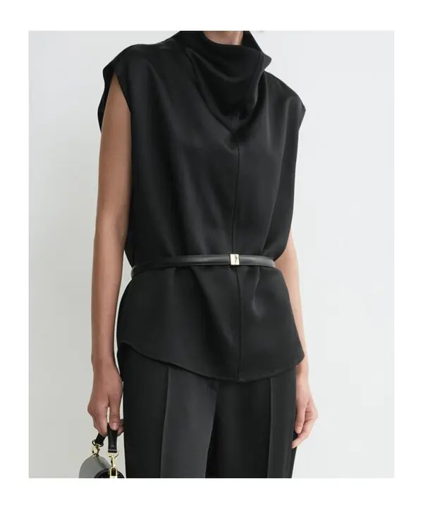 TOTEME Sleeveless Funnel Neck Top