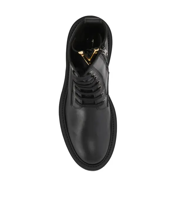 VIA ROMA 15 Lace-up Ankle Boots With Side Zipper