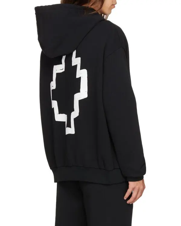 MARCELO BURLON COUNTY OF MILAN Logo Printed Drawstring Hoodie