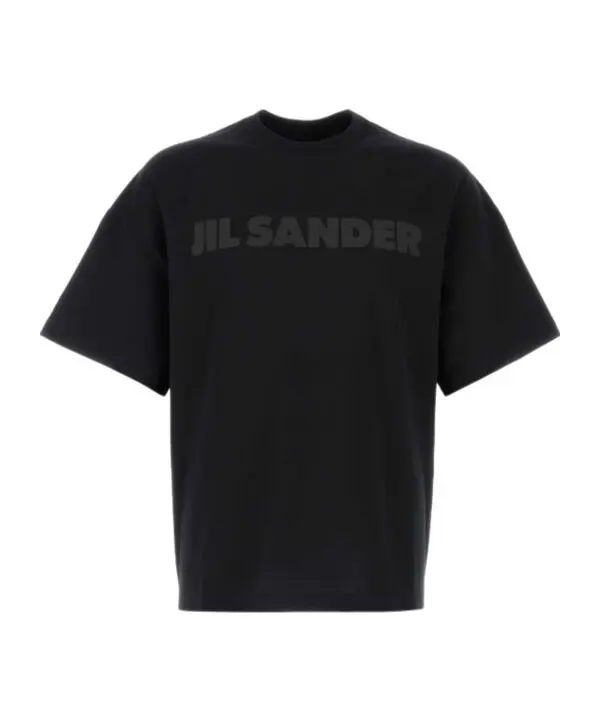 JIL SANDER Logo Printed Crewneck T-shirt - Black